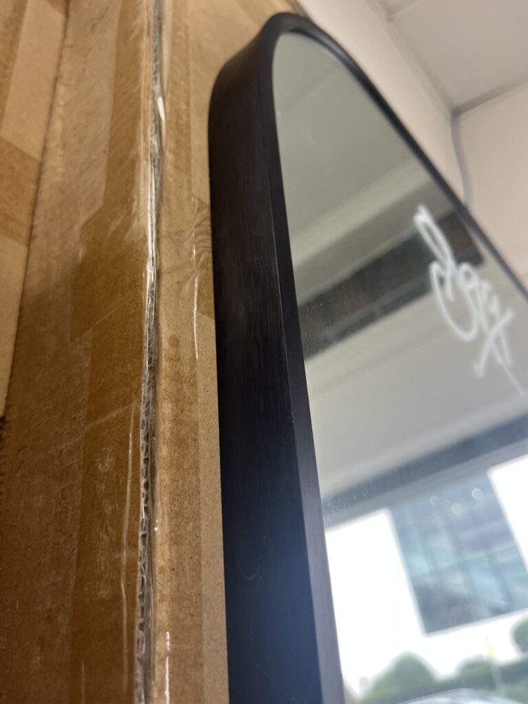 Modern Minimalist Rounded Corners Black Frame Mirror – Decomirrors