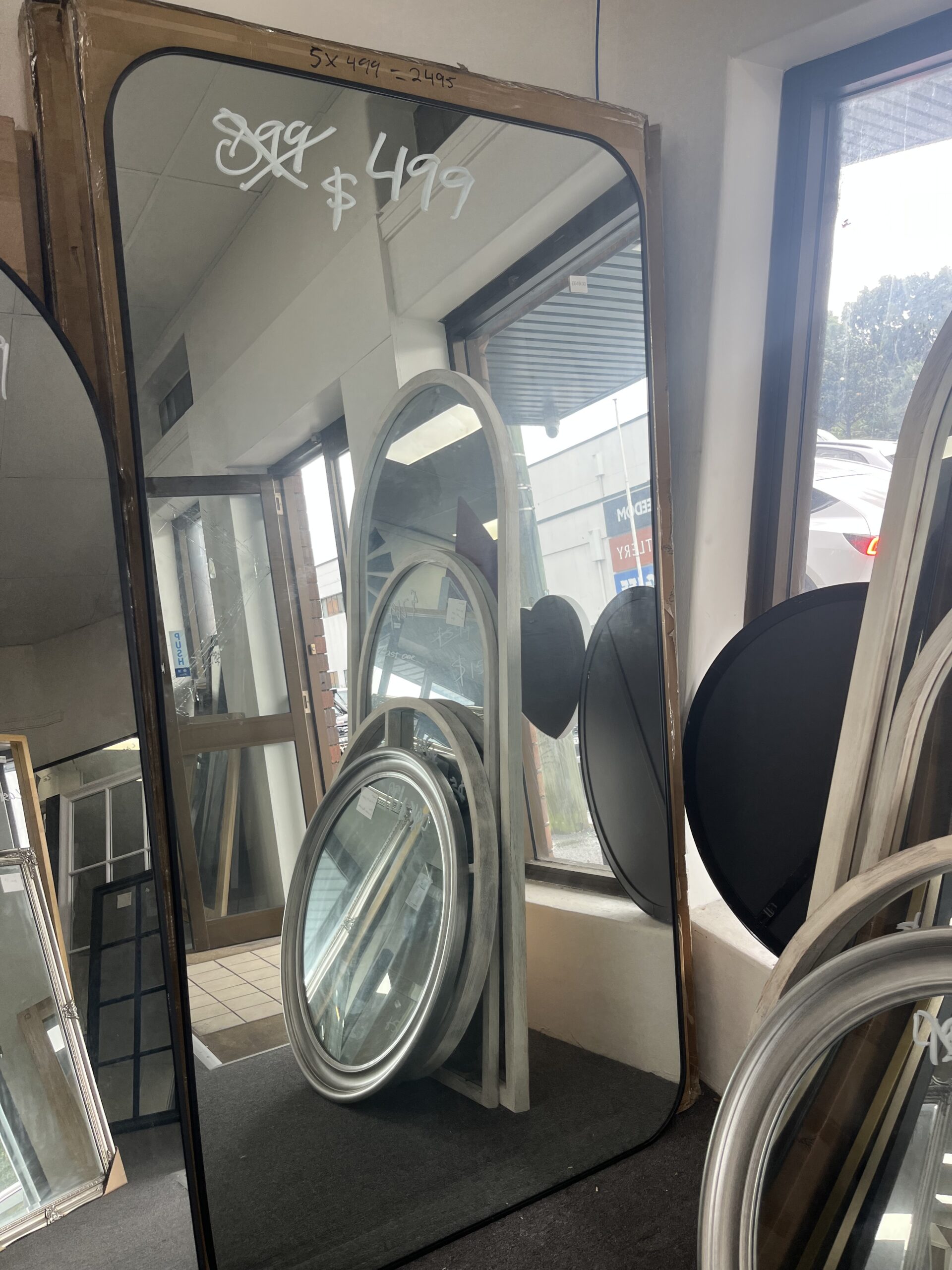 Modern Minimalist Rounded Corners Black Frame Mirror – Decomirrors